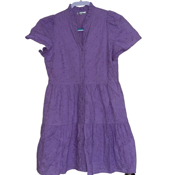 Jade by Melody Tam | Dresses | Jade By Melody Tam Eyelet Dress Purple ...